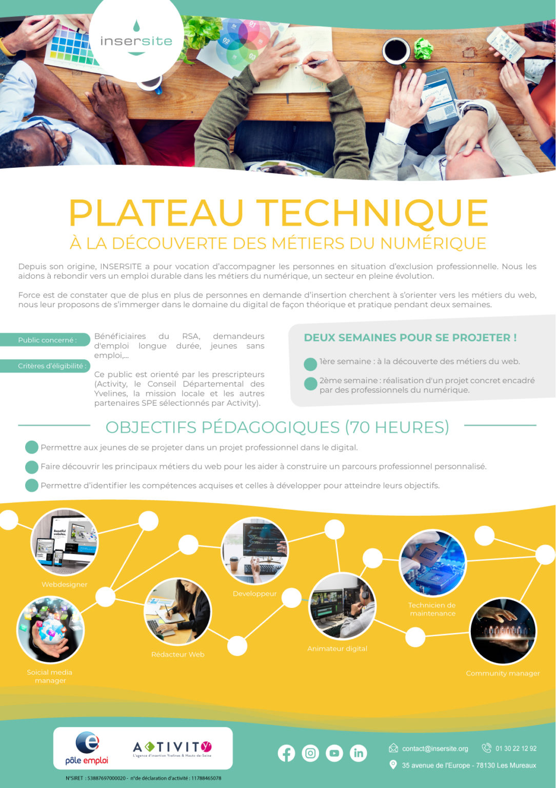 Plateau technique à la découverte des métiers du numérique - INSERSITE